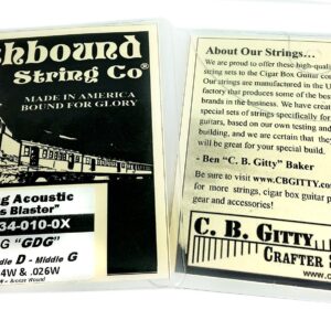 Acoustic Medium 3-String Cigar Box Guitar Strings - Low Open G (GDG)