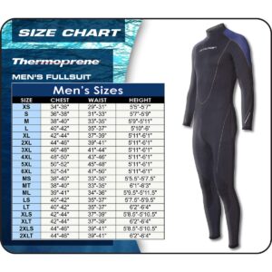 Henderson Thermoprene 5mm Men's Jumpsuit (Back Zip) - Black/Blue - 2X-Large Tall