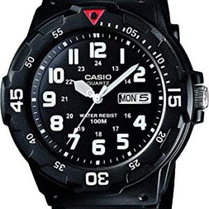 Casio Collection Men's Watch MRW-200H, Black/Red, 47.9 x 44.6 x 11.6 mm, Bracelet