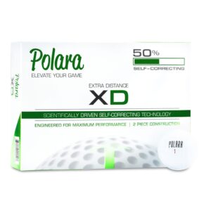 polara ultimate straight premium golf balls | hook and slice correction | handicap range 12+ | perfect for recreational golfers | 1 dozen (12-balls) | 2pc construction of central core and outer cover