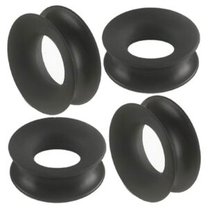 bodyjewellery 7/8 gauge 22mm black double flared tunnels ear plugs si04 wholesale lot afqm s stretching stretchers bulk piercing 4pcs