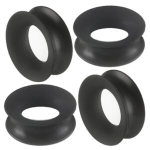 bodyjewellery 26mm gauge black double flare tunnels ear plugs si04 wholesale lot afqo s stretching stretchers piercing 4pcs