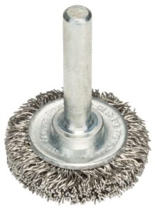 bosch 2608622119 stainless steel 0.3 mm corrugated wire brush disc, 0 v, silver, 30 mm