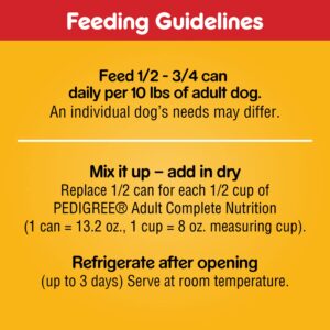 PEDIGREE CHOICE CUTS IN GRAVY Adult Canned Soft Wet Dog Food with Beef, 13.2 oz. Cans (Pack of 12)