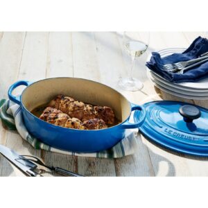 Le Creuset Enameled Cast Iron Signature Oval Dutch Oven, 9.5 qt., Cerise