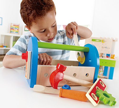 Hape Fix It Kid's Wooden Tool Box and Accessory Play Set