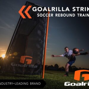 Goalrilla Striker Soccer Rebound Trainer with Double-Sided, Ultra-Responsive Rebounding Net and Goal, Large