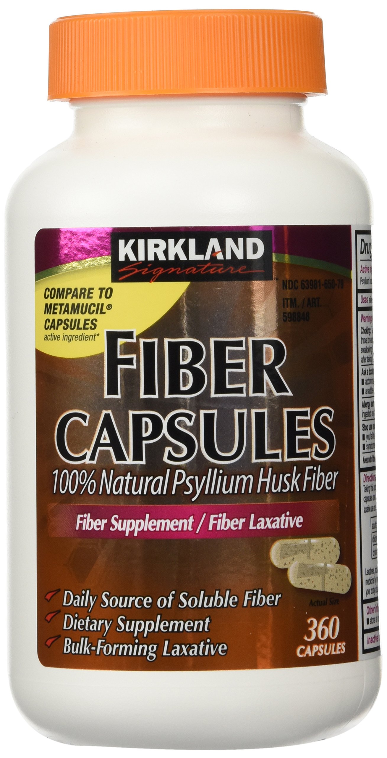 Kirkland Signature Kirkland Fiber Capsules, 2 Pack (360 Capsules Each)