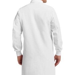 Red Kap Unisex Specialized Cuffed Lab Coat with 3 Front Pockets, White, X-Large