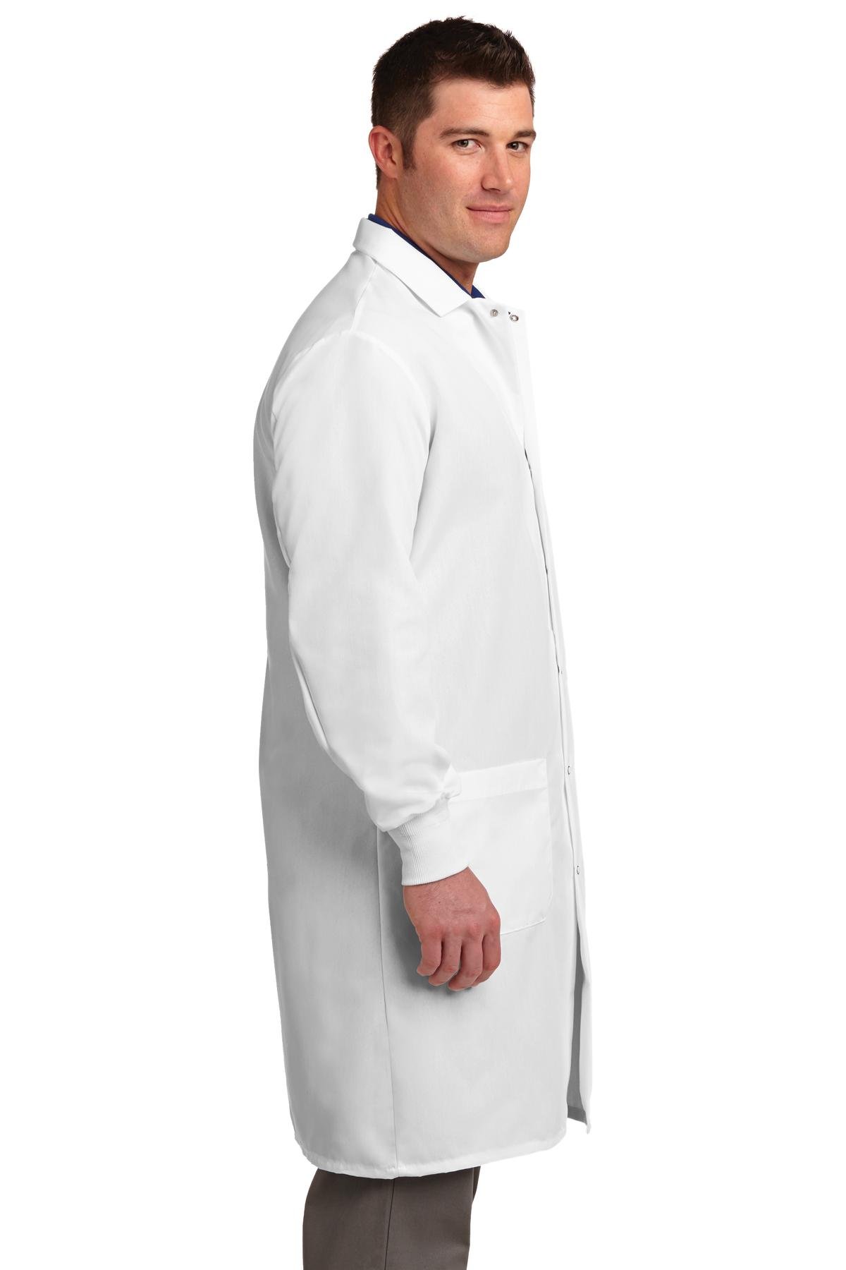 Red Kap Unisex Specialized Cuffed Lab Coat with 3 Front Pockets, White, X-Large