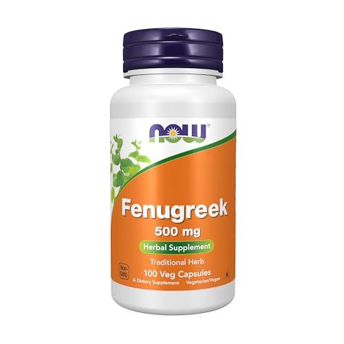 NOW Supplements, Fenugreek (Trigonella foenum-graecum) 500 mg, Herbal Supplement, 100 Veg Capsules