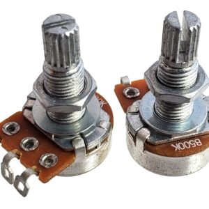 2-pack 500KOhm Long-Shaft Guitar Volume Potentiometers (Pots)