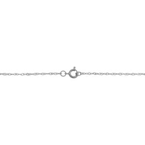 14k White Gold Singapore Chain Necklace (0.9 mm, 16 inch)