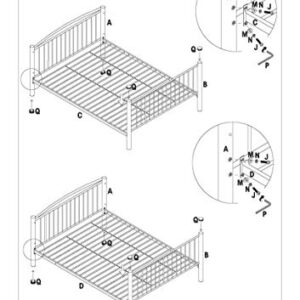 Powell Heavy Metal Bunk Bed, Full Over Full, Pewter