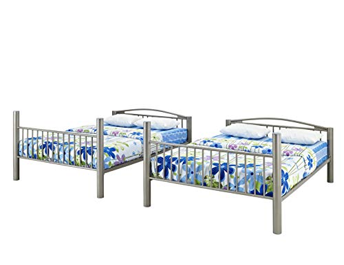 Powell Heavy Metal Bunk Bed, Full Over Full, Pewter