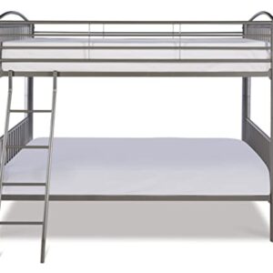 Powell Heavy Metal Bunk Bed, Full Over Full, Pewter