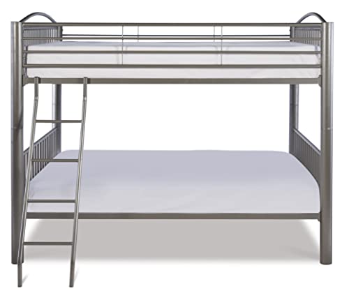 Powell Heavy Metal Bunk Bed, Full Over Full, Pewter