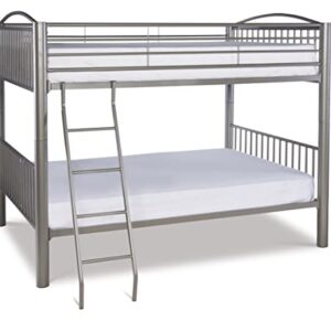 Powell Heavy Metal Bunk Bed, Full Over Full, Pewter