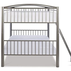 Powell Heavy Metal Bunk Bed, Full Over Full, Pewter