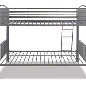 Powell Heavy Metal Bunk Bed, Full Over Full, Pewter