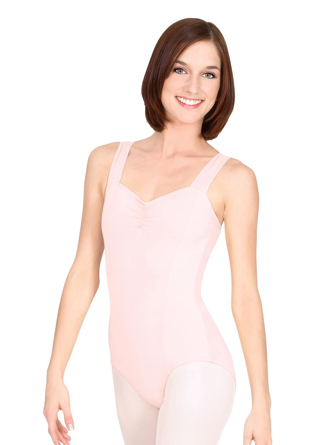 Theatricals Womens Cotton Pinch Front Tank Cotton Dance Leotard Light Blue XL N5501