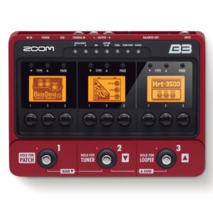 Zoom B3 Electric Bass Guitar Multi Effects FX Amplifier Modelling Floor Pedal