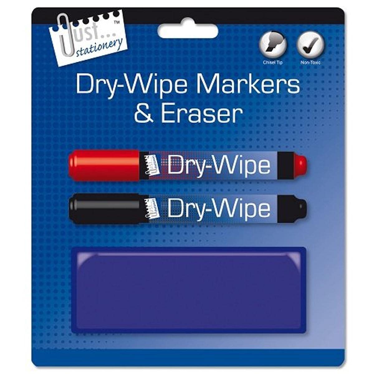 Just stationery Whiteboard Marker and Eraser (Pack of 2)