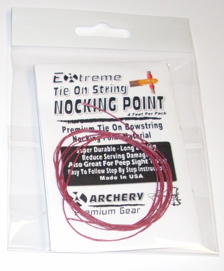 Archery TIE ON - BOWSTRING NOCKING NOCK POINT - (Assorted Colors) (RED)