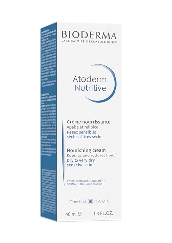 Bioderma - Atoderm - Nutritive - Nourishing Face Cream - Soothes Discomfort - Face Moisturizer for Dry to Very Dry Sensitive Skin, 1.33 Fl Oz (Pack of 1)