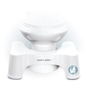 squatty potty the original bathroom toilet stool height, white, 9 inch (pack of 1)