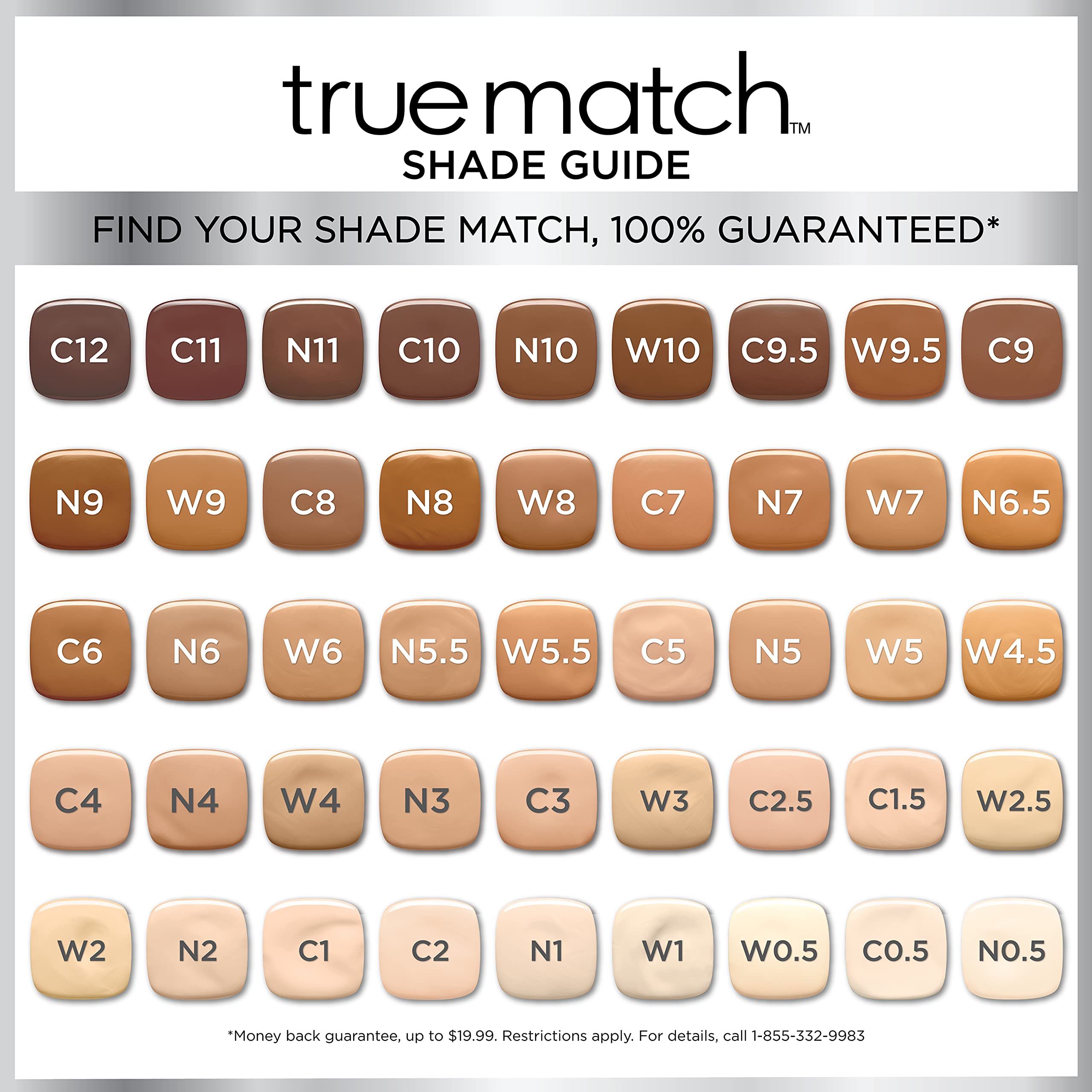 L'Oreal Paris Makeup True Match Super-Blendable Liquid Foundation, Deep Cool C9, 1 Fl Oz, 1 Count