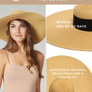 San Diego Hat Company Women's Floppy SPF 50+ Sun Hat, Camel, One Size