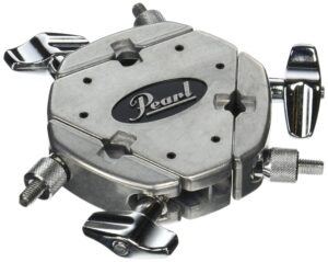 pearl adp30 three-way expandable double accessory clamp for mounting drum and cymbal arms anywhere around the drum set (fits 5/8" to 1-1/8" pipes.)