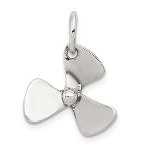 icecarats 925 sterling silver vintage boat fishing propeller necklace charm pendant 20mm x 16mm only