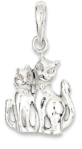 IceCarats 925 Sterling Silver Cats Necklace Charm Pendant Only