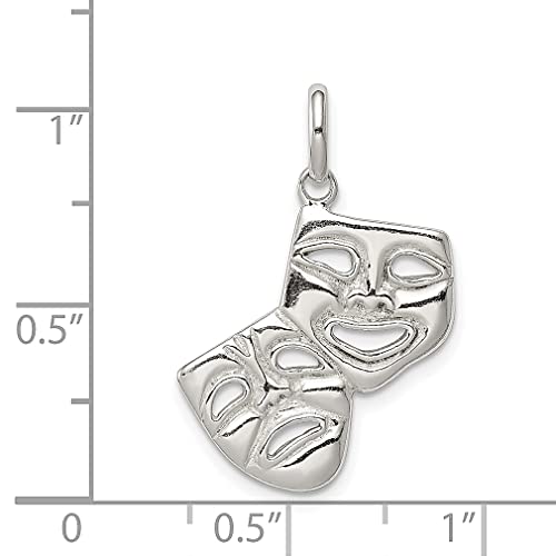 IceCarats 925 Sterling Silver Comedy Tragedy Necklace Charm Pendant Only