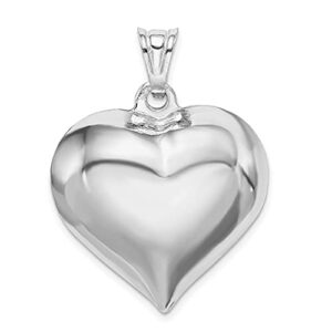 icecarats 925 sterling silver heart necklace love pendant charm 35mm x 28mm only