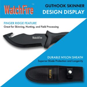 WatchFire Guthook Skinning Knife,black