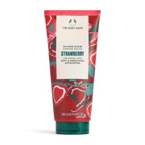 the body shop strawberry body scrub polish – softening smoothing exfoliation – 6.75 oz