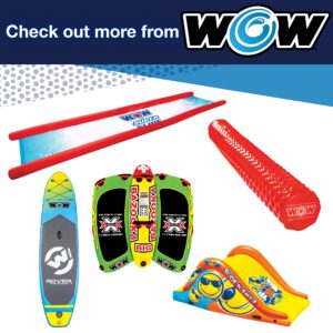 WOW Sports Zig Zag Towable Inflatable Tube for Boating - 1 to 2 Person Towable - Steerable Tubes for Boating