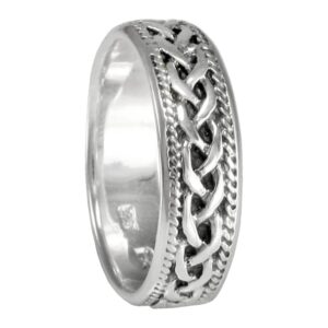 woven celtic knot ring band for men or women (available sz 4-15) sz 10