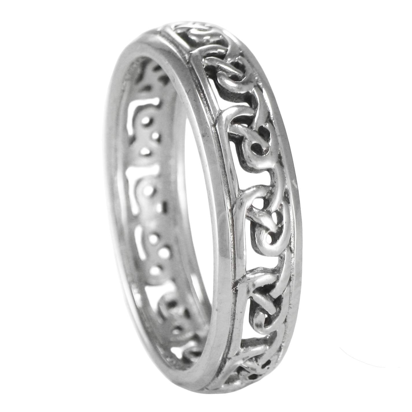 Celtic Infinity Knot Band Ring for men or women (available sz 4-15) sz 15