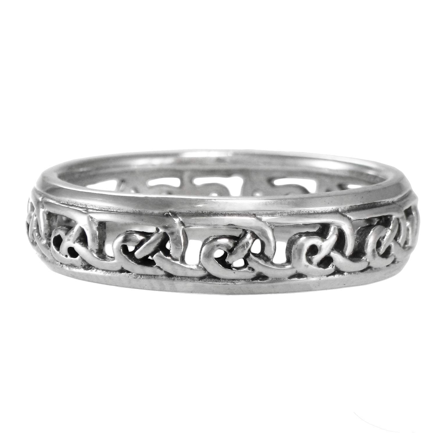 Celtic Infinity Knot Band Ring for men or women (available sz 4-15) sz 15