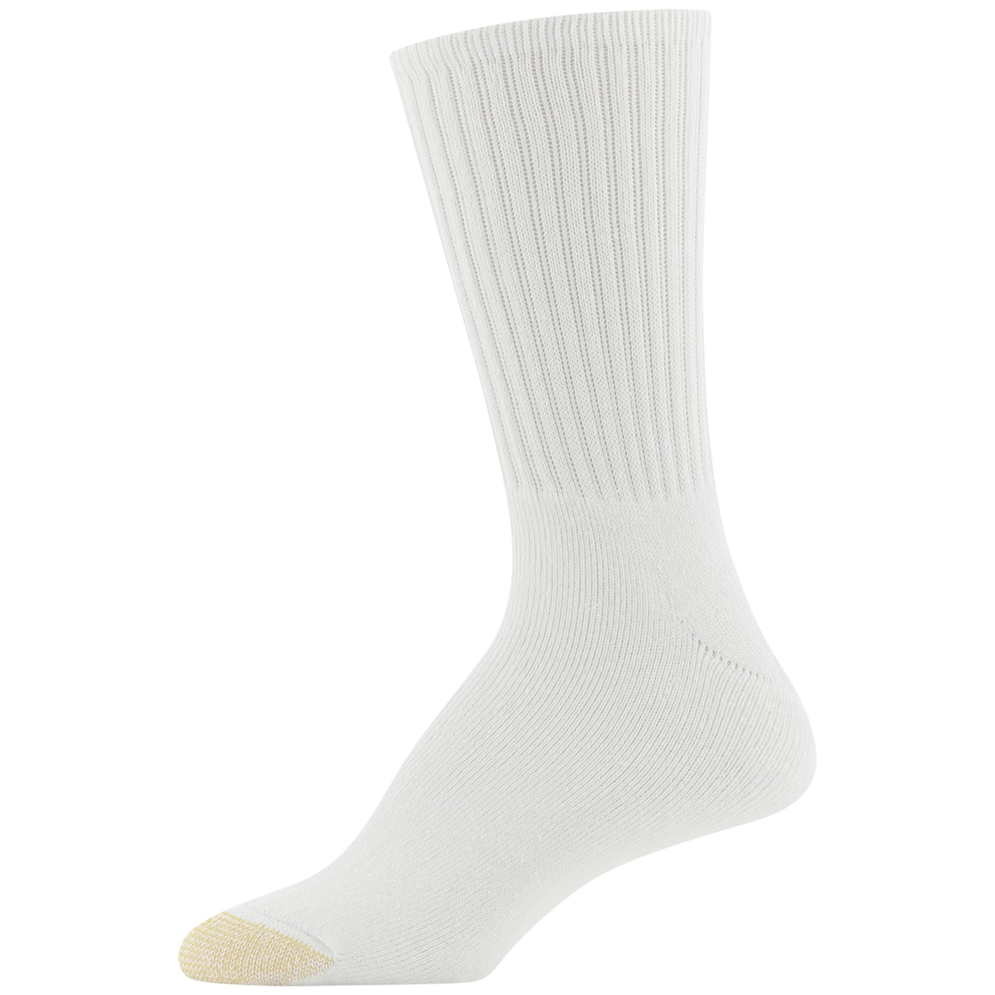 GOLDTOE Women's Ultratec Crew Socks, 3-Pairs, White, Medium