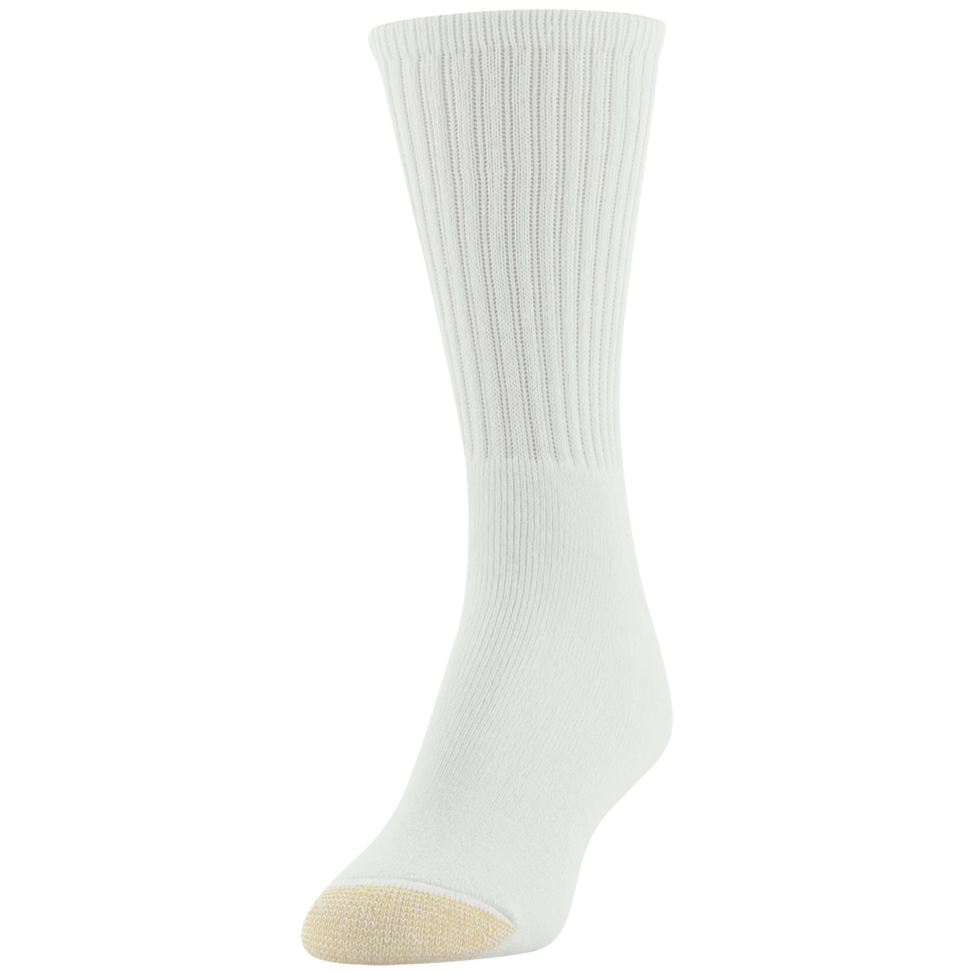 GOLDTOE Women's Ultratec Crew Socks, 3-Pairs, White, Medium