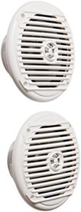 jensen ms6007wr 6.5” coaxial marine speakers, 60 watts, white, sold as pair