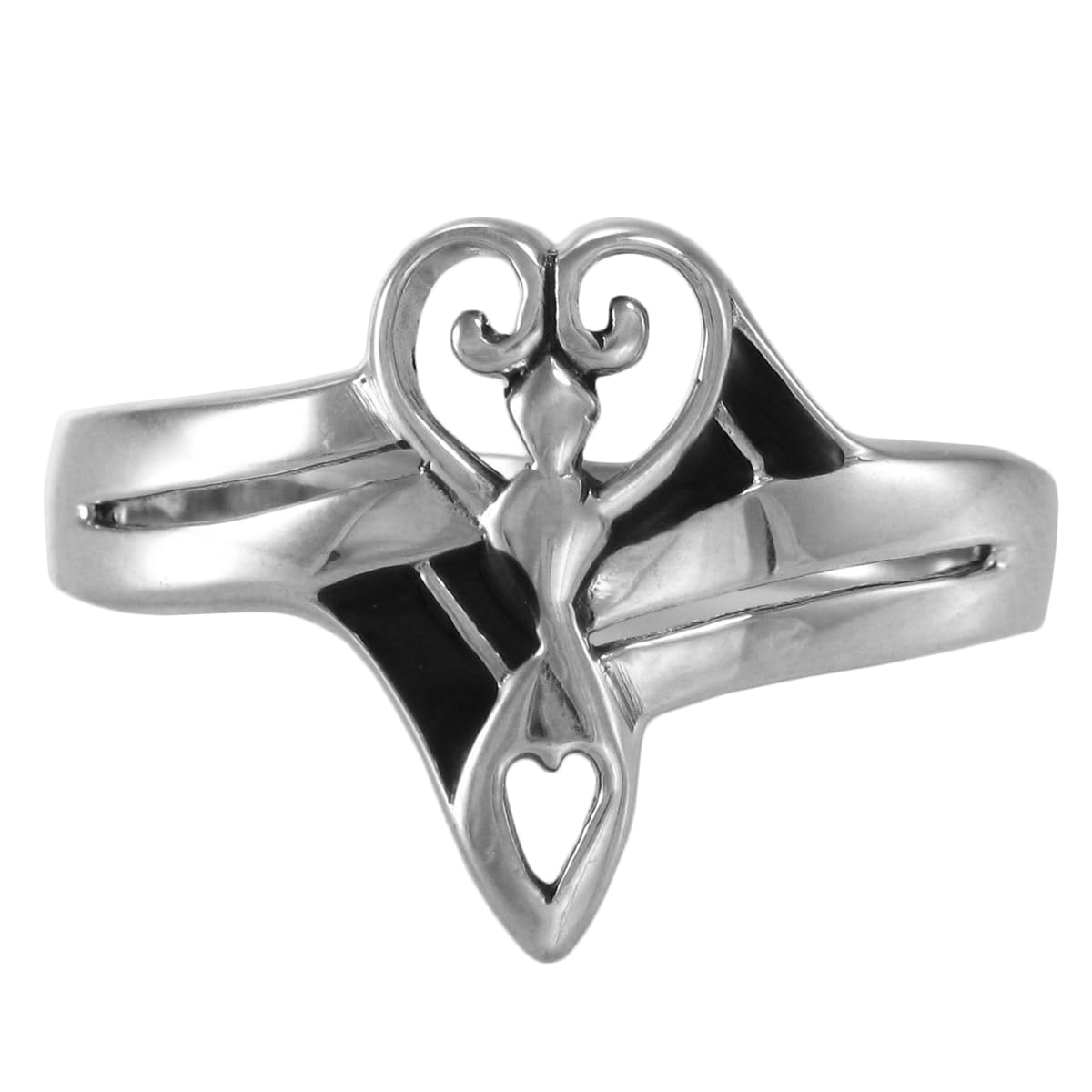 Moonlight Mysteries Sterling Silver Venus Wiccan Goddess Love Heart Ring (sz 4-15) sz 8