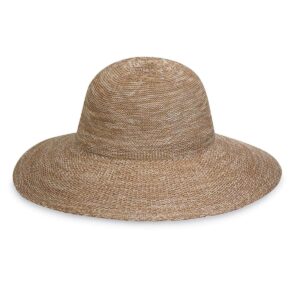 wallaroo hat company – women’s victoria diva sun hat – wide brim, packable design and adjustable sizing for medium crown sizes – style for summer parties, poolside and outdoor events (mixed camel)