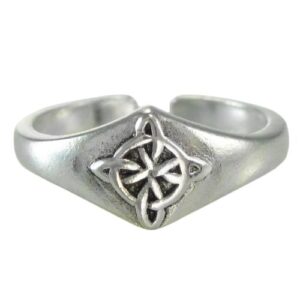 moonlight mysteries bendable sterling silver celtic quaternary witches knot toe or pinky ring