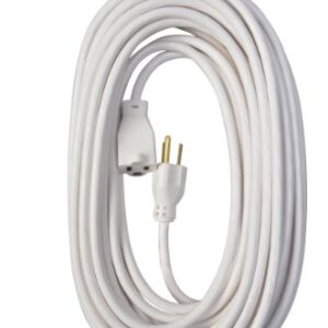 Yard Master 992382 White Patio 40-Foot; 3-Pronged; 16 Gauge Extension Cord; 13 AMPS; 125 Volts; 1625 Watts; Ideal for Use with Outdoor Appliances; Decorative Lights and Holiday Displays